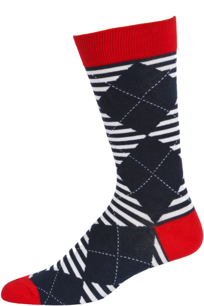 Fine Fit Men's Fancy Pattern Dress Socks